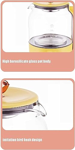 New Health Pot Household Multifunctional Glass Kettle Electric Tea Pot Hot Water Dispensers Electric Kettle Flower Teapot Automatic Electric Stew Bird's Nest Pot 800Ml B,800Ml (Color : A, Size : 800