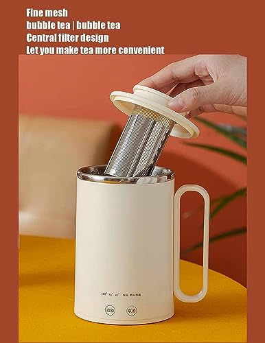 400ML Teapot Health Pot Electric Tea Pot Portable ​Mini Multi Cooker Electric Kettle Household Filter Teakettle Temperature Control Kettle Flower Teapo Fast Boiling Heat Preservation Function A,4