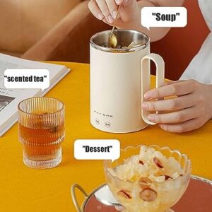 400ML Teapot Health Pot Electric Tea Pot Portable ​Mini Multi Cooker Electric Kettle Household Filter Teakettle Temperature Control Kettle Flower Teapo Fast Boiling Heat Preservation Function A,4