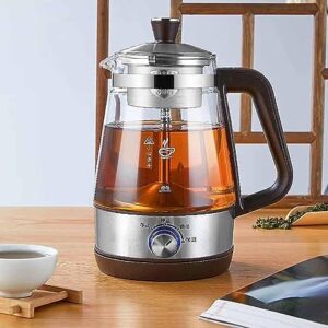 1.3L Kettle Electric Health Pot 600W Multi-Function Teapot Electric Kettle Glass Kettle Temperature Control Kettle Four-Speed Adjustable Stainless Steel Overheating Power Off A,1.3L