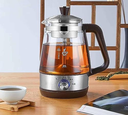 1.3L Kettle Electric Health Pot 600W Multi-Function Teapot Electric Kettle Glass Kettle Temperature Control Kettle Four-Speed Adjustable Stainless Steel Overheating Power Off A,1.3L