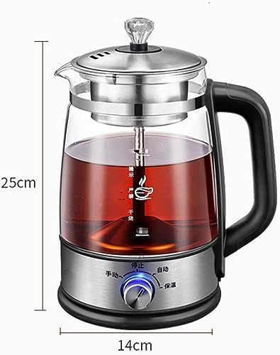 1.3L Kettle Electric Health Pot 600W Multi-Function Teapot Electric Kettle Glass Kettle Temperature Control Kettle Four-Speed Adjustable Stainless Steel Overheating Power Off A,1.3L