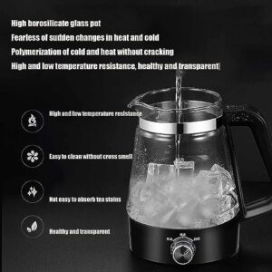 1.3L Kettle Electric Health Pot 600W Multi-Function Teapot Electric Kettle Glass Kettle Temperature Control Kettle Four-Speed Adjustable Stainless Steel Overheating Power Off A,1.3L