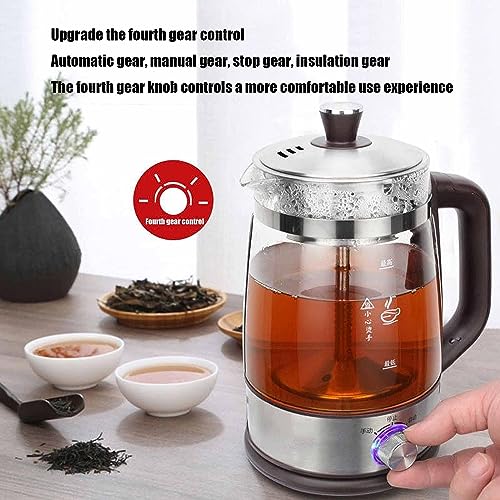 1.3L Kettle Electric Health Pot 600W Multi-Function Teapot Electric Kettle Glass Kettle Temperature Control Kettle Four-Speed Adjustable Stainless Steel Overheating Power Off A,1.3L