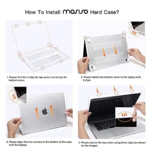 MOSISO Compatible with MacBook Air 15 inch Case 2023 Release A2941 M2 Chip, Protective Plastic Hard Shell Case Cover&Vertical Sleeve Bag with Pocket, Crystal Clear&Black