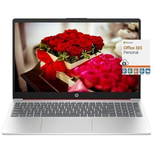 hp flagship 15.6 hd laptop computer, intel quad-core pentium n200 (beat i5-8250u), 8gb ram, 128gb ssd, wifi, webcam, fast charge, hdmi, 1 year microsoft office 365, win 11, w/gm accessory, red