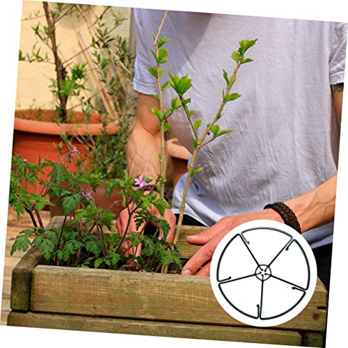 MERRYHAPY 5 Pcs Plant Holder Greenery Pergola Brackets Plastic Serving Tray Rose Bush Trellis Climbing Trellis Cane Grip Plant Trellis Round Plant Fixator Ring Plant Support Trellis Green M