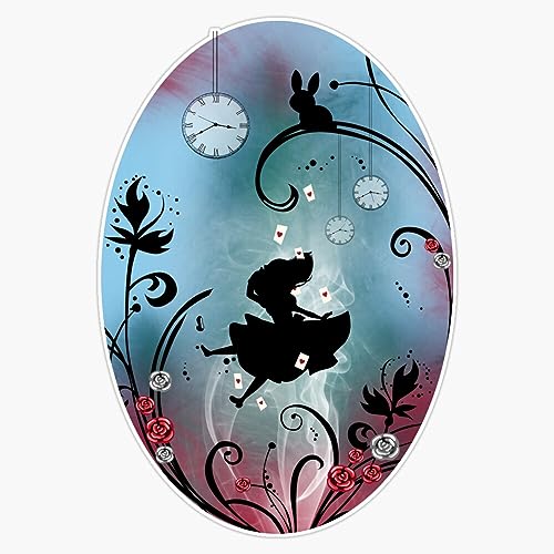 Alice in Wonderland - Rosebush Bumper Sticker Vinyl Decal 5"