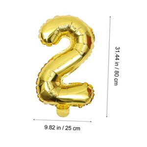 Abaodam 4pcs 2022 2022 number balloon baby kit wedding decoration gold suit Happy New Year new year photo backdrop party number balloons Aluminum Film Balloon New Year Balloon Decor suite