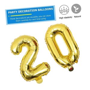 Abaodam 4pcs 2022 2022 number balloon baby kit wedding decoration gold suit Happy New Year new year photo backdrop party number balloons Aluminum Film Balloon New Year Balloon Decor suite