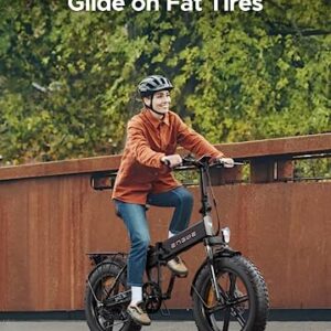 ENGWE EP-2 Pro Electric Bike 750W Folding Ebike for Adults with 48V 13Ah Removable Battery Range 75Mile - 20" x 4.0 Fat Tire Electric Bicycle, 7 Speed Gear E-Bike for All Terrain