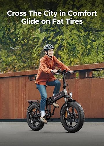 ENGWE EP-2 Pro Electric Bike 750W Folding Ebike for Adults with 48V 13Ah Removable Battery Range 75Mile - 20" x 4.0 Fat Tire Electric Bicycle, 7 Speed Gear E-Bike for All Terrain