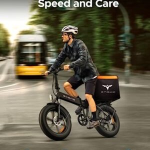 ENGWE EP-2 Pro Electric Bike 750W Folding Ebike for Adults with 48V 13Ah Removable Battery Range 75Mile - 20" x 4.0 Fat Tire Electric Bicycle, 7 Speed Gear E-Bike for All Terrain