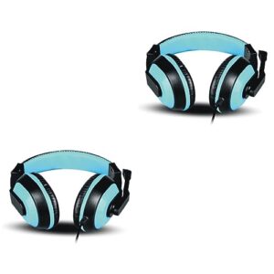 mikikit 2pcs over the head headphones overhead headphones wired headphones for computer noise cancelling headset gamer headphones gaming headset adjustable game headphone earphone