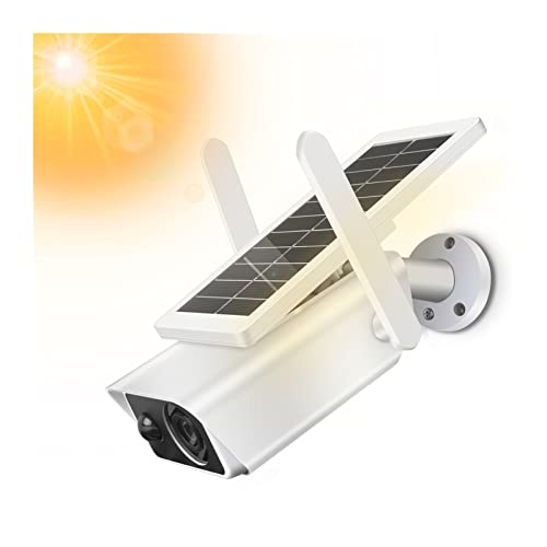 Security Camera Camera 1080P HD Wireless Outdoor Security Camera WiFi Solar Rechargeable Battery Power IP Surveillance Home Cameras Two Way Audio PIR Surveillance Camera with Spotlight ( Size : NO Car