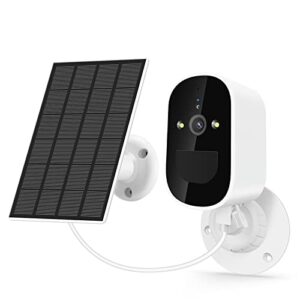 security camera camera wireless solar wifi camera cctv security camera outdoor full hd 1080p audio ip camera with 6000mah rechargeable battery camera surveillance camera with spotlight ( color : 1080p