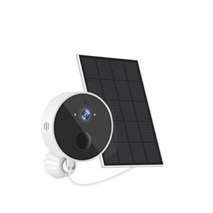 security camera camera 1080p wifi solar camera pir human detection security video surveillance ip cctv with solar panel recharge li-batteries surveillance camera with spotlight ( color : 1080p no card