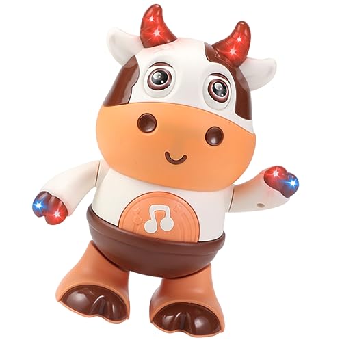 Totority Dancing Robot Kids playset pet Toys 18 Month Toys Cow Talking Robot Toy Portable Music Toy Funny Kids Plaything Interesting Children Toy Motor Remote Control Plastic Baby