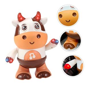 Totority Dancing Robot Kids playset pet Toys 18 Month Toys Cow Talking Robot Toy Portable Music Toy Funny Kids Plaything Interesting Children Toy Motor Remote Control Plastic Baby