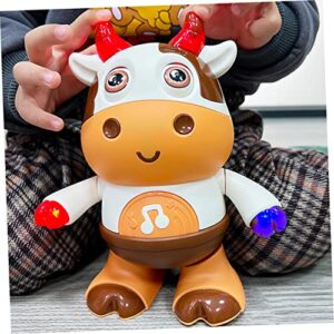 Totority Dancing Robot Kids playset pet Toys 18 Month Toys Cow Talking Robot Toy Portable Music Toy Funny Kids Plaything Interesting Children Toy Motor Remote Control Plastic Baby