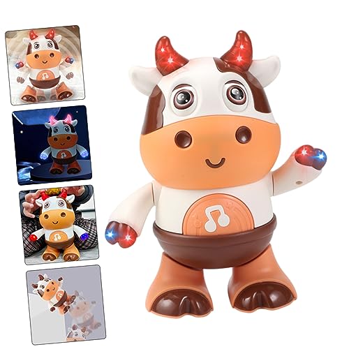 Totority Dancing Robot Kids playset pet Toys 18 Month Toys Cow Talking Robot Toy Portable Music Toy Funny Kids Plaything Interesting Children Toy Motor Remote Control Plastic Baby