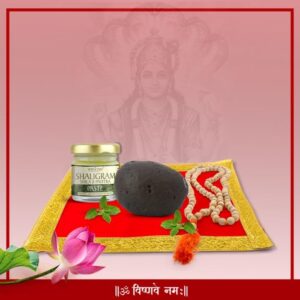 Vedic Vaani Aniruddha Vishwambhara Matsya Kurma Vishnu Avatar Shaligram|Shaligram Paste|Tulsi mala (Pack of 3)