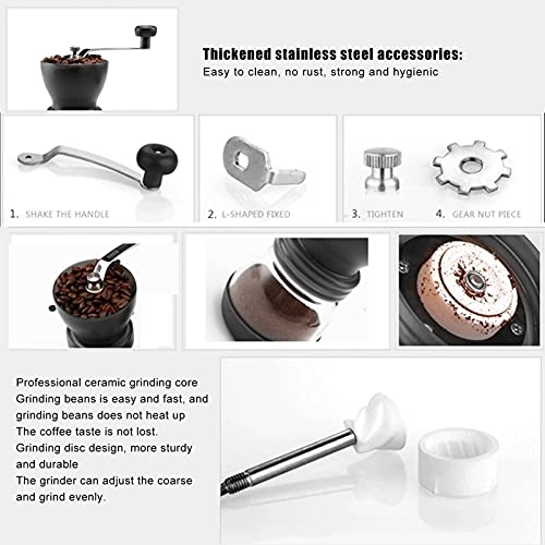 Coffee Grinder, Spice Grinder Regulated Hand Crank Coffee Grinder Manual Mini Coffee Bean Grinder Home Kitchen Tools Portable and Traveling Home Kitchen Tools