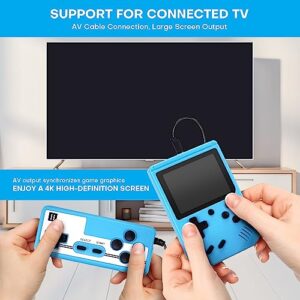 Retro Handheld Game Console,Handheld Game Console， 400+ Classical FC Games,Portable Gaming Kids Electronics with Color case Mini Video Games Gameboy Support Connecting TV & 2 Players(Blue 400)