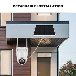 Solar Powered 1080P Security Camera 355° Pan Tilt AI Human Detection 2 Way Talk Extended Battery Life for Yard Factory Orchard Night Security Camera