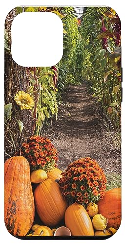 iPhone 14 Pro Max Autumn Leaves Flowers Fall Pumpkin Colorful Garden Botanical Case