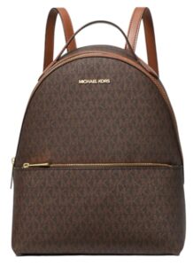 michael kors sheila medium logo backpack (brown)