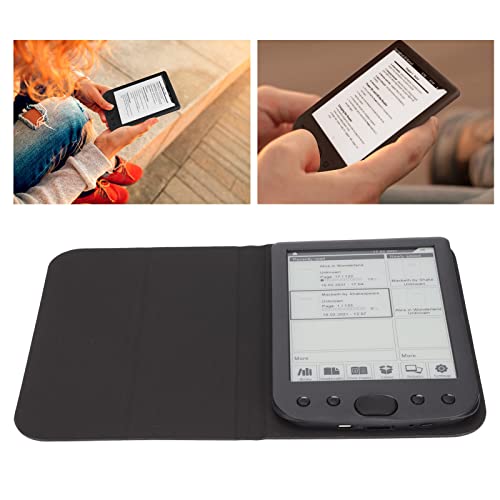 NestNiche 6in 800x600 HD Ink Screen E Reader 8GB 512MB ABS Ebook Reader with Protective Case Film for Reading