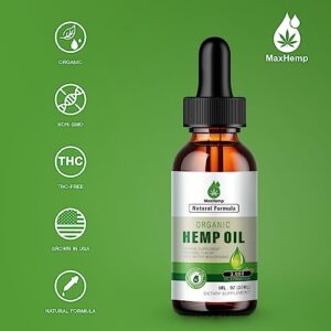 (2 Pack) Hemp Oil Organic Premium - 2,800,000 Maximum Strength - 100% Natural Hemp Drops Tincture - Hemp Oils with Vegan, Non-GMO, Grown and Made in USA