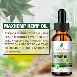 (2 Pack) Hemp Oil Organic Premium - 2,800,000 Maximum Strength - 100% Natural Hemp Drops Tincture - Hemp Oils with Vegan, Non-GMO, Grown and Made in USA