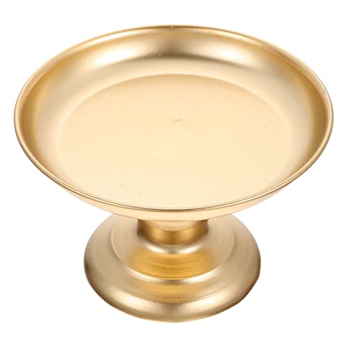 BAFAFA Footed Fruit Bowl Round Pedestal Bowl Decorative Fruit Plate Metal Cake Stand Serving Dish Dessert Display Tray Trifle Cups Snacks Nuts Plate for Centerpiece Table Plate