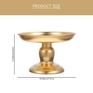 BAFAFA Footed Fruit Bowl Round Pedestal Bowl Decorative Fruit Plate Metal Cake Stand Serving Dish Dessert Display Tray Trifle Cups Snacks Nuts Plate for Centerpiece Table Plate