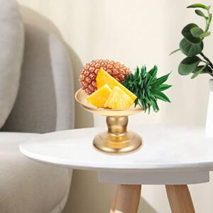 BAFAFA Footed Fruit Bowl Round Pedestal Bowl Decorative Fruit Plate Metal Cake Stand Serving Dish Dessert Display Tray Trifle Cups Snacks Nuts Plate for Centerpiece Table Plate