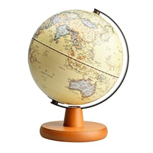 geographic globe illuminated led world globe light vintage world globe lamp antique globes of the world with wood stand,5 colors decor light world globe gift (20cm world globe) (20