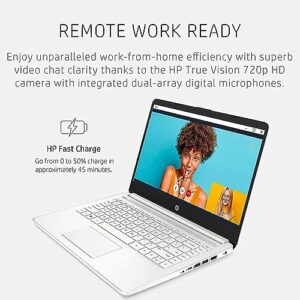 hp Stream Laptop, 14" HD Display, Intel Celeron N4120 Processor, 8GB Memory, 320GB Storage (64GB eMMC + 256GB Card), 1-Year Office 365, Webcam, HDMI, Wi-Fi, USB-C, Windows 11 Home, White, JVQ MP