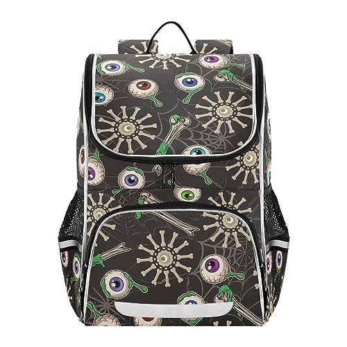 Sletend Large Capacity Printing Student Shoulder Bag for Children Teenagers Eyeball Laptop Bag School Bag for Work School, Men's and Women's Travel Backpack