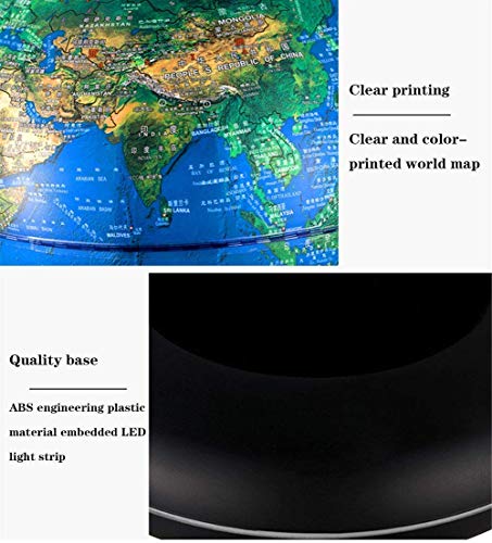 Floating Globe, 8" Magnetic Levitation Floating Globe Anti Gravity Rotating World Map LED Globe for Children Educational Gift