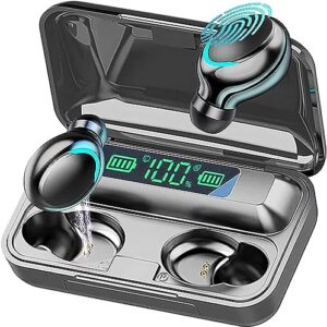 true wireless earphones, powerful customized sound effects, immersive remote connection earphones with charging box, waterproof stereo earphones with built-in microphone earphones/