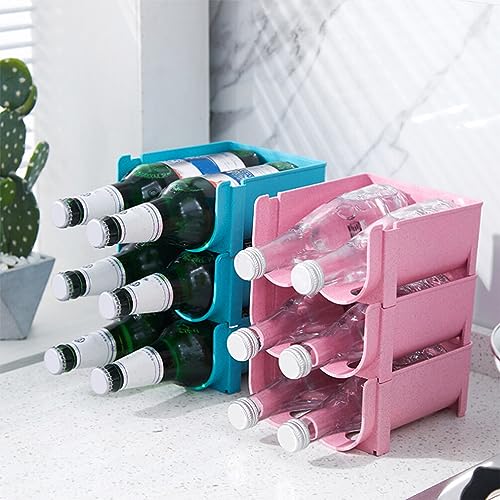 Luxshiny 3Pcs can Rack Refrigerator can Organizer soda can Dispenser for Refrigerator Stackable Bottle Holder Beverage Bottle Stand Fridge Beer Rack Multifunction Plastic Office Cupboard