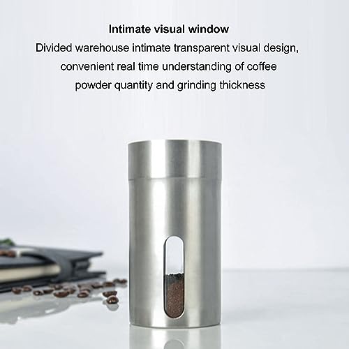 Grind Coffee Beans Manual Coffee Grinder Manual Coffee Grinder Stainless Traditional Coffee Bean Grinder Steel Sealed Accuracy Grinding Hand Coffee Grinder