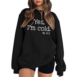 cooki womens sweatshirt streetwear womens fall clothes oversized sweatshirt for women baggy sweatshirt teen girls long sleeve crew neck pullover letter graphic sweatshirts