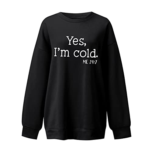 cooki Womens Sweatshirt Streetwear Womens Fall Clothes Oversized Sweatshirt for Women Baggy Sweatshirt Teen Girls Long sleeve Crew Neck Pullover Letter Graphic Sweatshirts