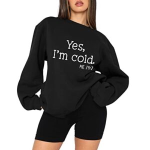 cooki Womens Sweatshirt Streetwear Womens Fall Clothes Oversized Sweatshirt for Women Baggy Sweatshirt Teen Girls Long sleeve Crew Neck Pullover Letter Graphic Sweatshirts