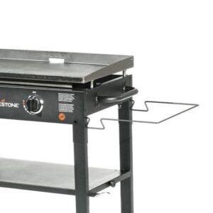 Blackstone 28" Flat Top Grill, Model 1853, 2 Burner Black Gas Griddle with Stand for Camping and Outdoor BBQ, Includes Blackstone Accessories Kit Cast Iron Seasoning and Wholesalehome Gloves and Cloth