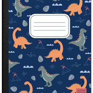 ScribbleMate Cute Composition Notebook Wide Ruled, Set of 3 Composition Notebpooks for Kids, Wide Ruled Composition Notebook for Boys and Girls. 100 pages 200 sheets. 9.75” x 7.5”