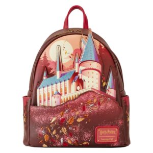 loungefly harry potter hogwarts fall leaves mini backpack